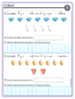 Fiches de calcul CP (avec Picbille) - Lutin Bazar